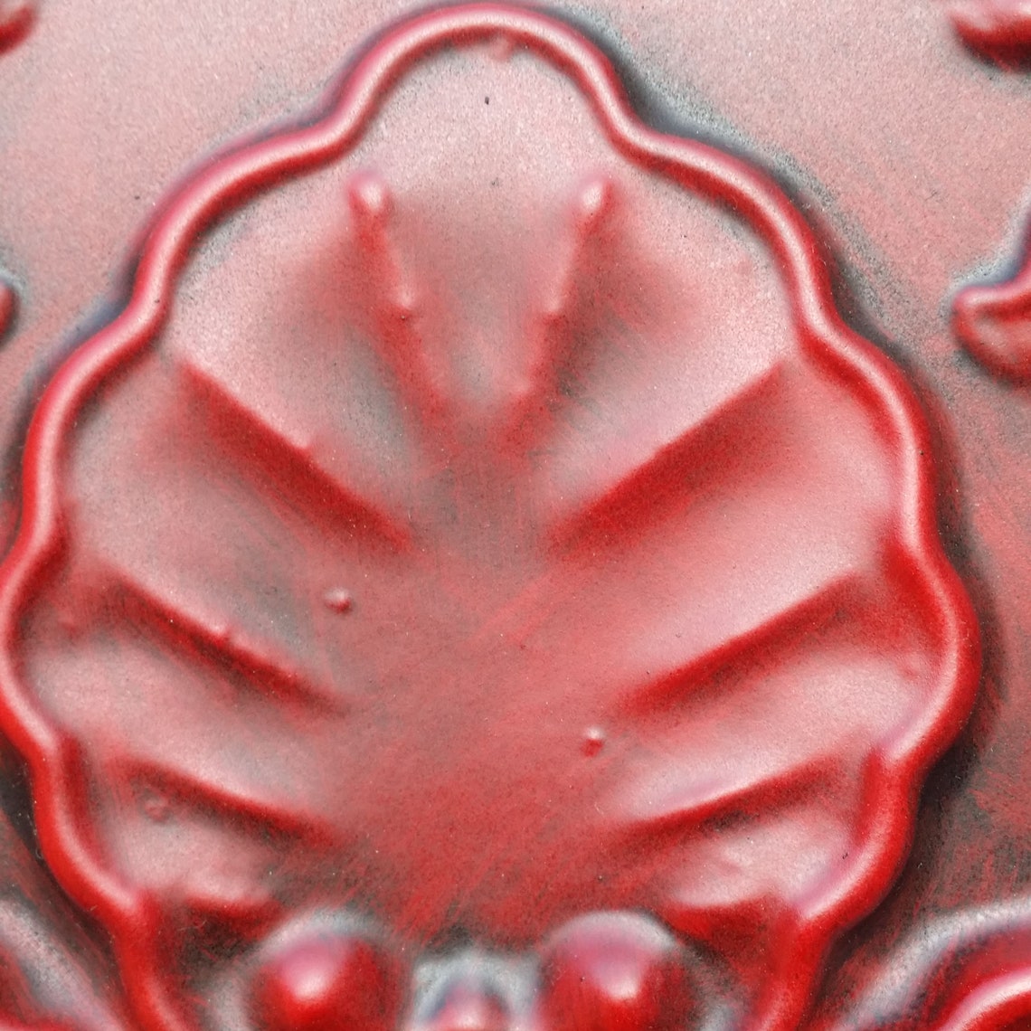 PL19 Faux Tin Antique Red Ceiling Tile 3D Embossed Photography | Etsy