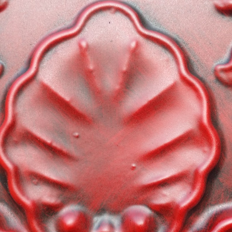 PL19 Faux Tin Antique Red Ceiling Tile 3D Embossed Photography - Etsy