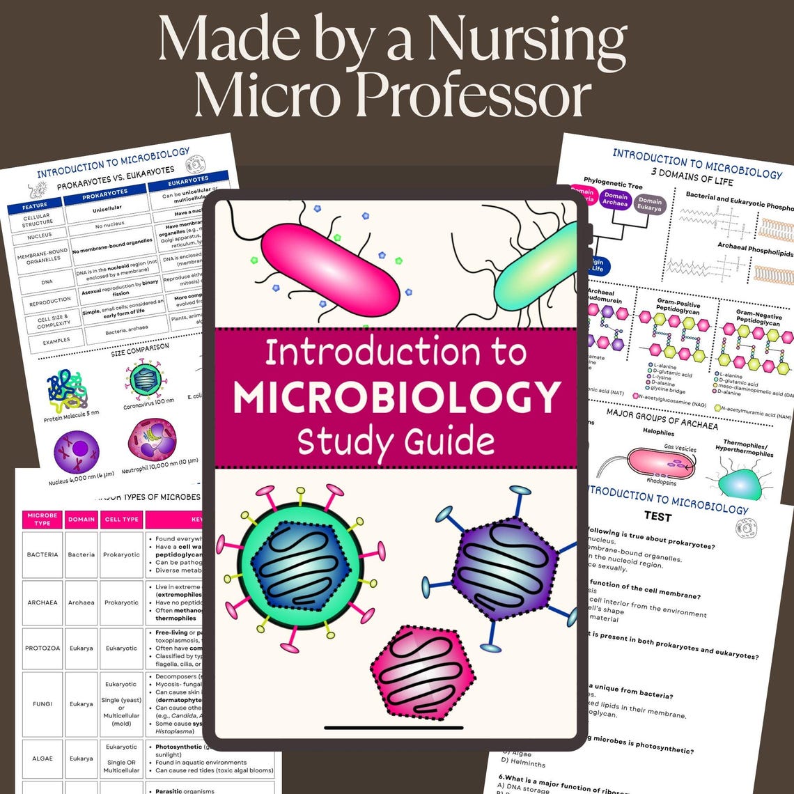 Nursing Microbiology Cheat Sheet Study Guide Introduction to Micro ...