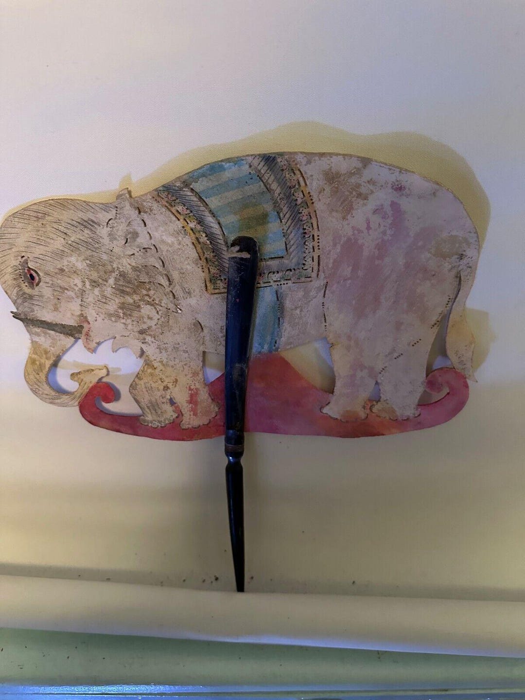 Antique Indonesian Wayang Elephant Shadow Puppet Traditional Javanese ...