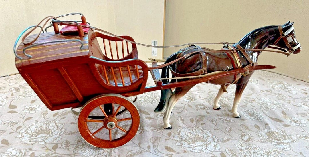 Horse-drawn 2 Passenger Carriage W Luggage by John L Black of ...