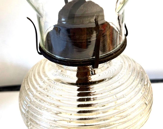 Glass Miniature Oil Lamp 1940s Acorn P&A Mfg Co. Vintage Farmhouse ...