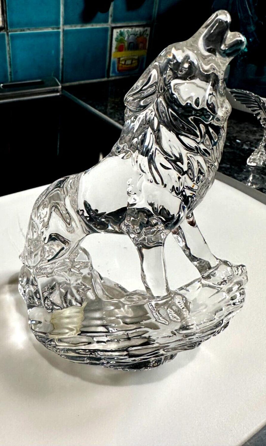 Wolf Figurine 24% Lead Crystal – Wonders of the Wild, Princess House ...