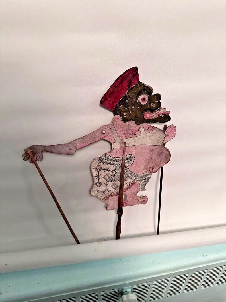 Wayang Kulit "critical Eye" Antique Indonesian Shadow Puppet Indonesian ...