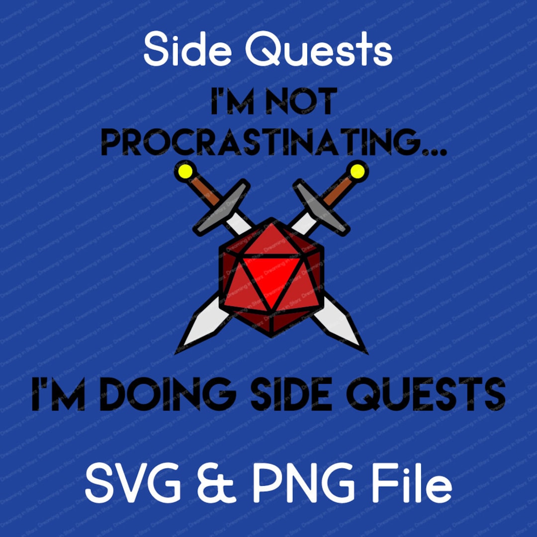 Dungeons and Dragons Side Quests Vector SVG & Transparent PNG - Etsy