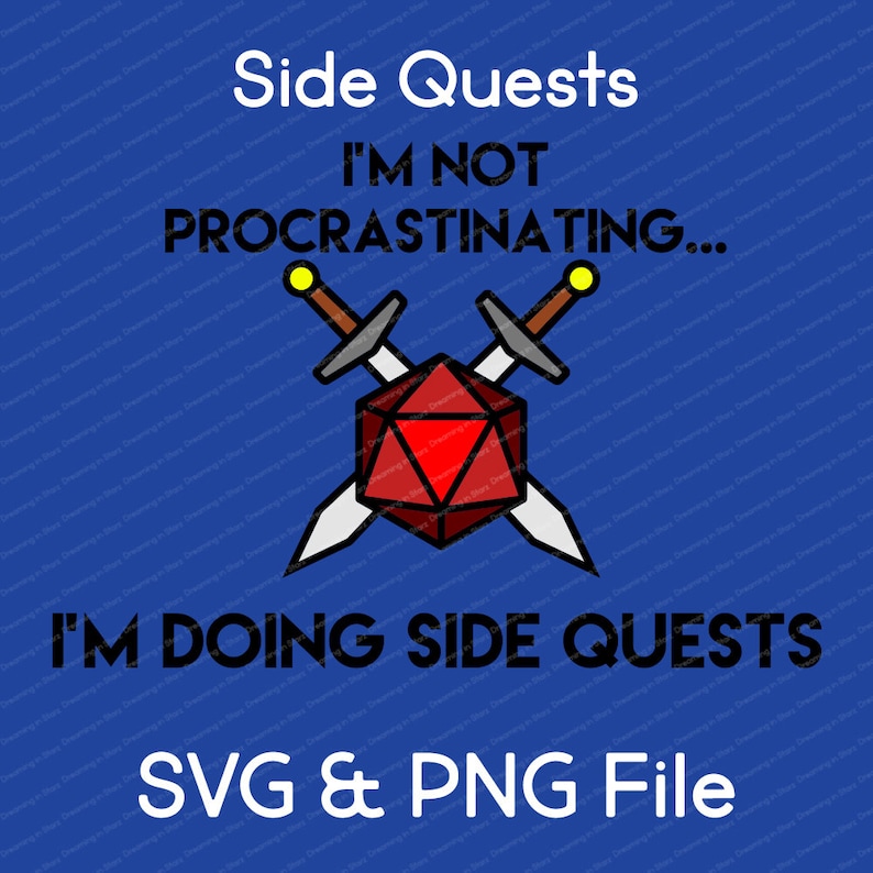 Dungeons and Dragons Side Quests Vector SVG & Transparent PNG - Etsy