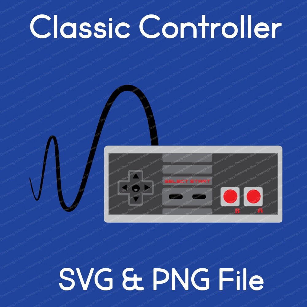 Classic NES Controller Vector SVG & Transparent PNG File | Etsy