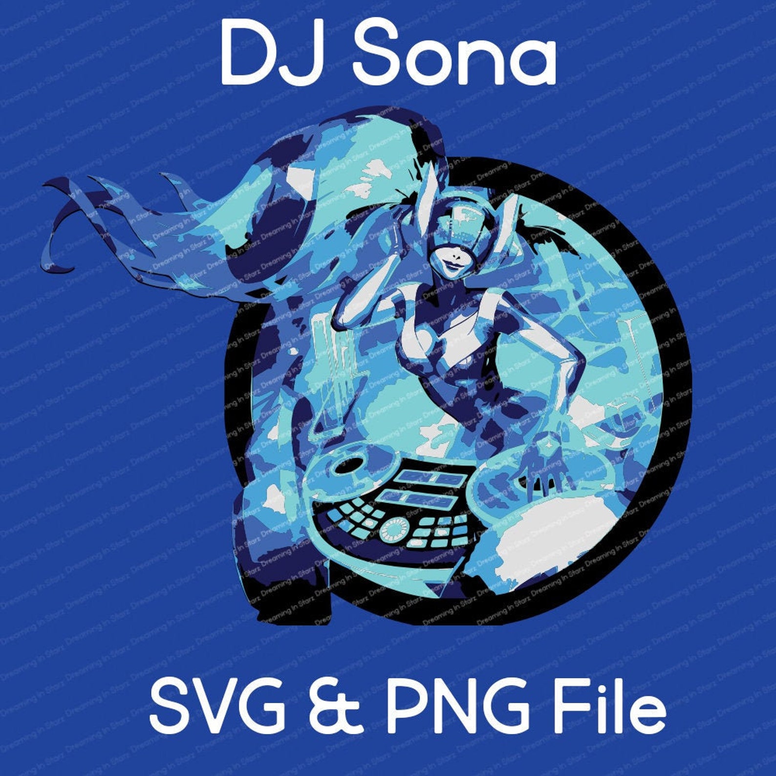 DJ Sona League of Legends Vector SVG & Transparent PNG - Etsy