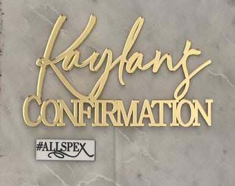 Personalized Name Confirmation Cake Topper, Confirmation Topper ...
