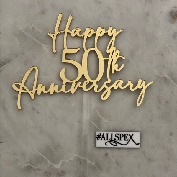50th Anniversary Cake Topper - Etsy