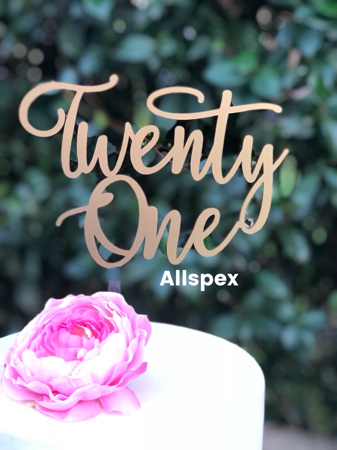 21st Birthday Cake Topper Reads: Twenty One - Etsy