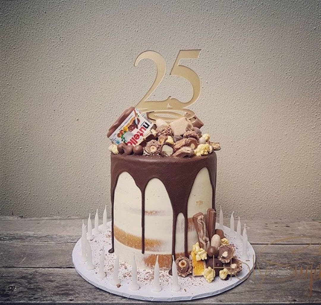 25th Birthday Cake Topper - Etsy