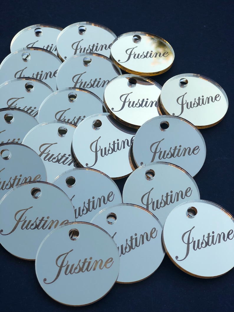 Acrylic Laser Engraved Round Circle Name Gift/favour Event - Etsy