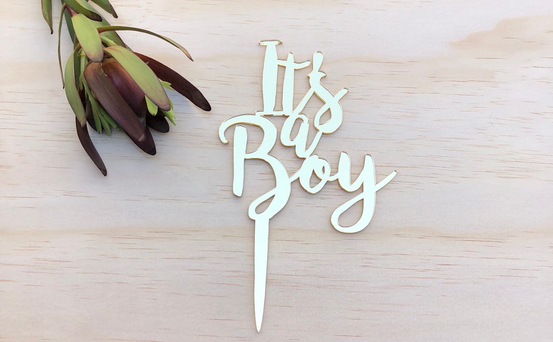 Its a Boy Cake Topper Baby Shower Gender Reveal - Etsy