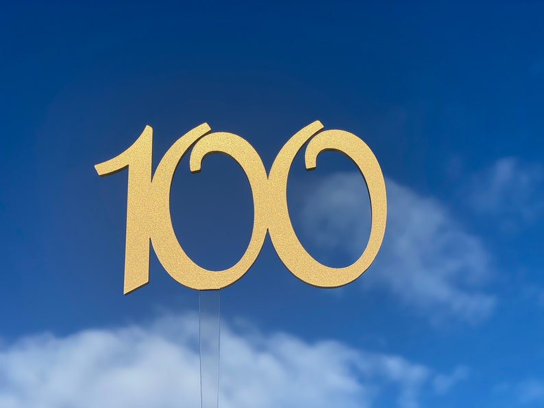 100th Birthday Cake Topper Number 100 Birthday Cake - Etsy