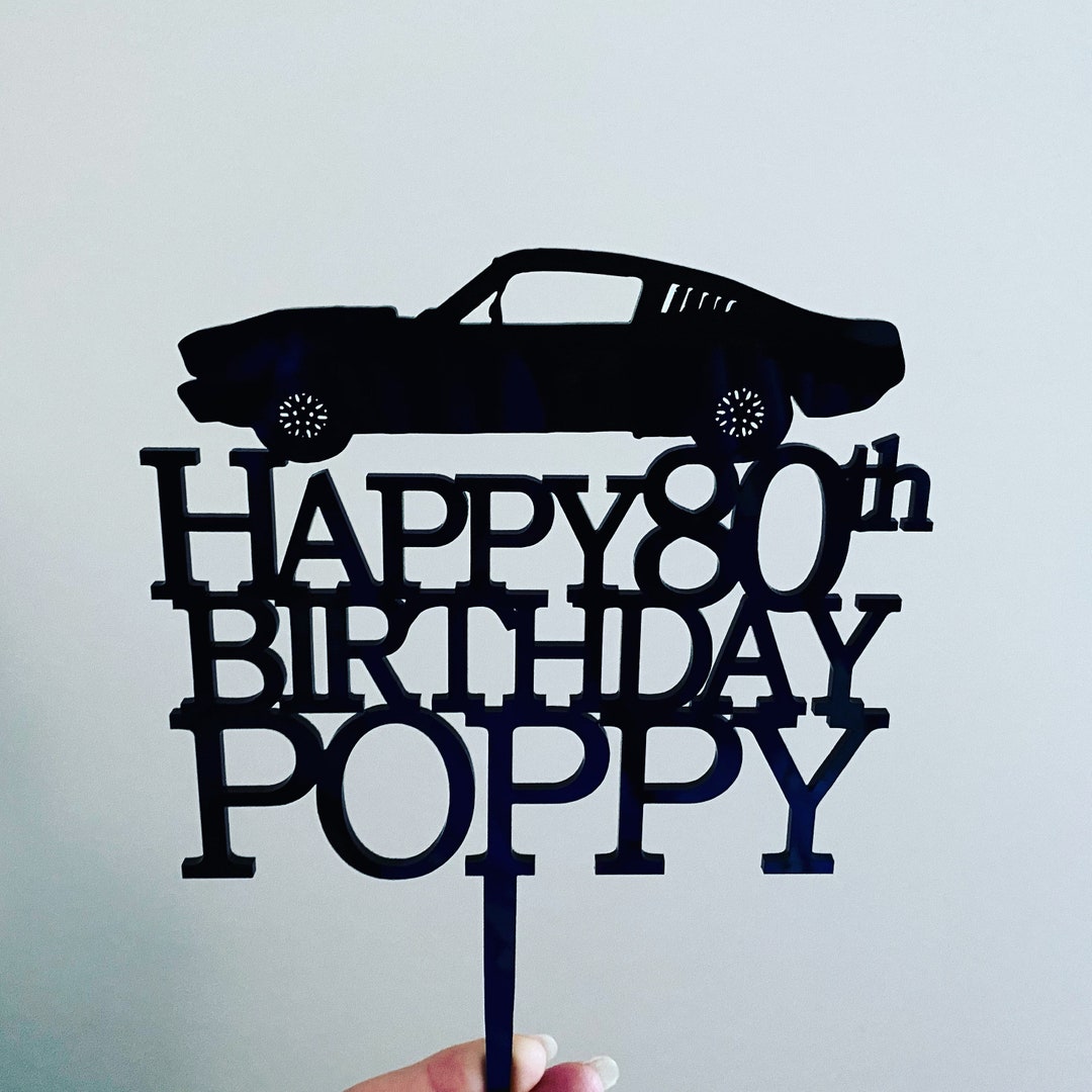 Mustang Theme Personalised Birthday Cake Topper - Etsy