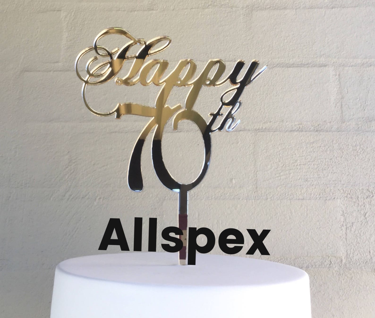 70th Birthday Cake Topper Reads: Happy 70th - Etsy