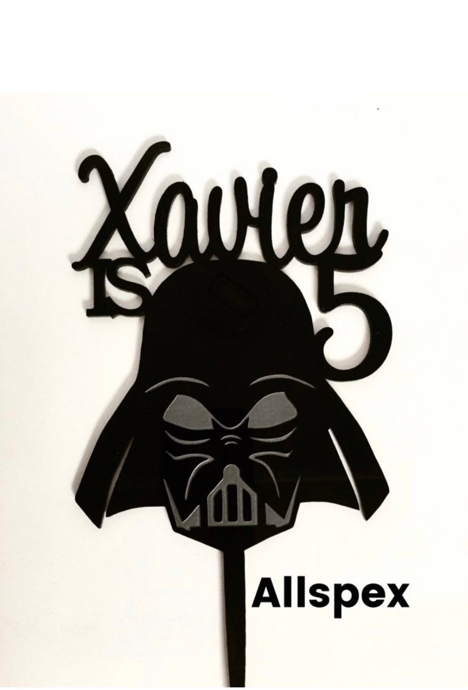 Darth Vader Personalised Name & Age Birthday Cake topper | Etsy