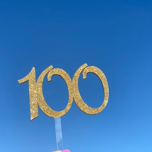 100th Birthday Cake Topper - Number 100 Birthday Cake Decoration - Etsy