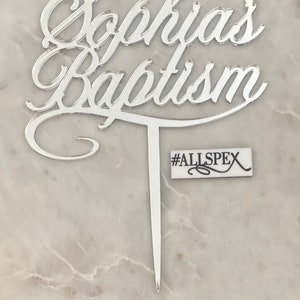 Personalised Baptism Cake Topper - Etsy