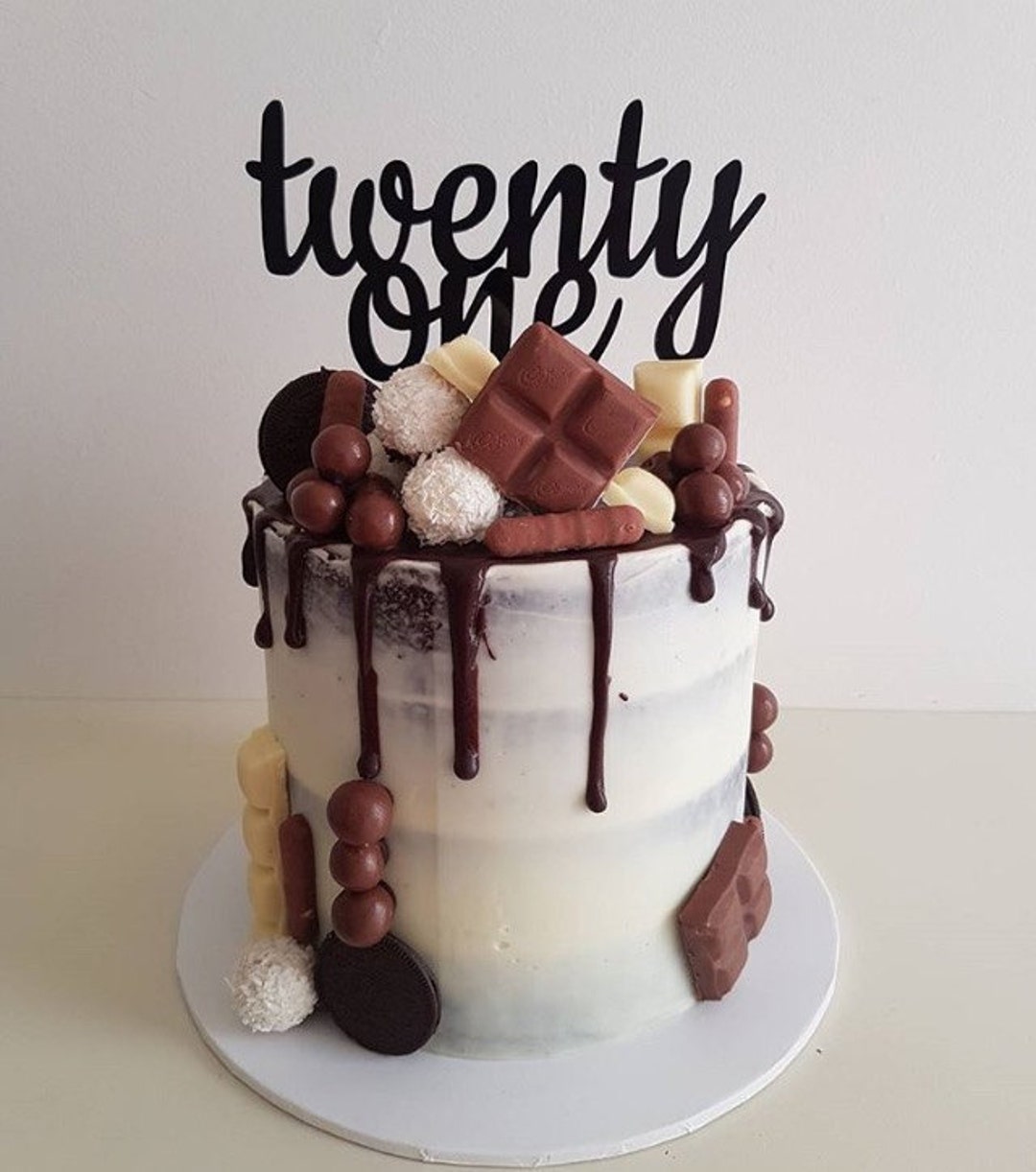 21st Birthday Cake Topper Reads: Twenty One - Etsy