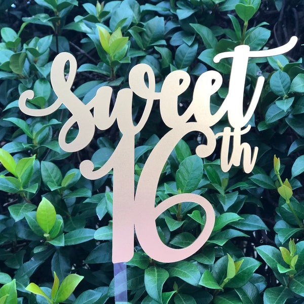 16 Cake Topper - Etsy