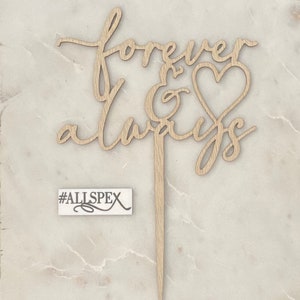 Forever & Always Cake Topper Wedding - Etsy