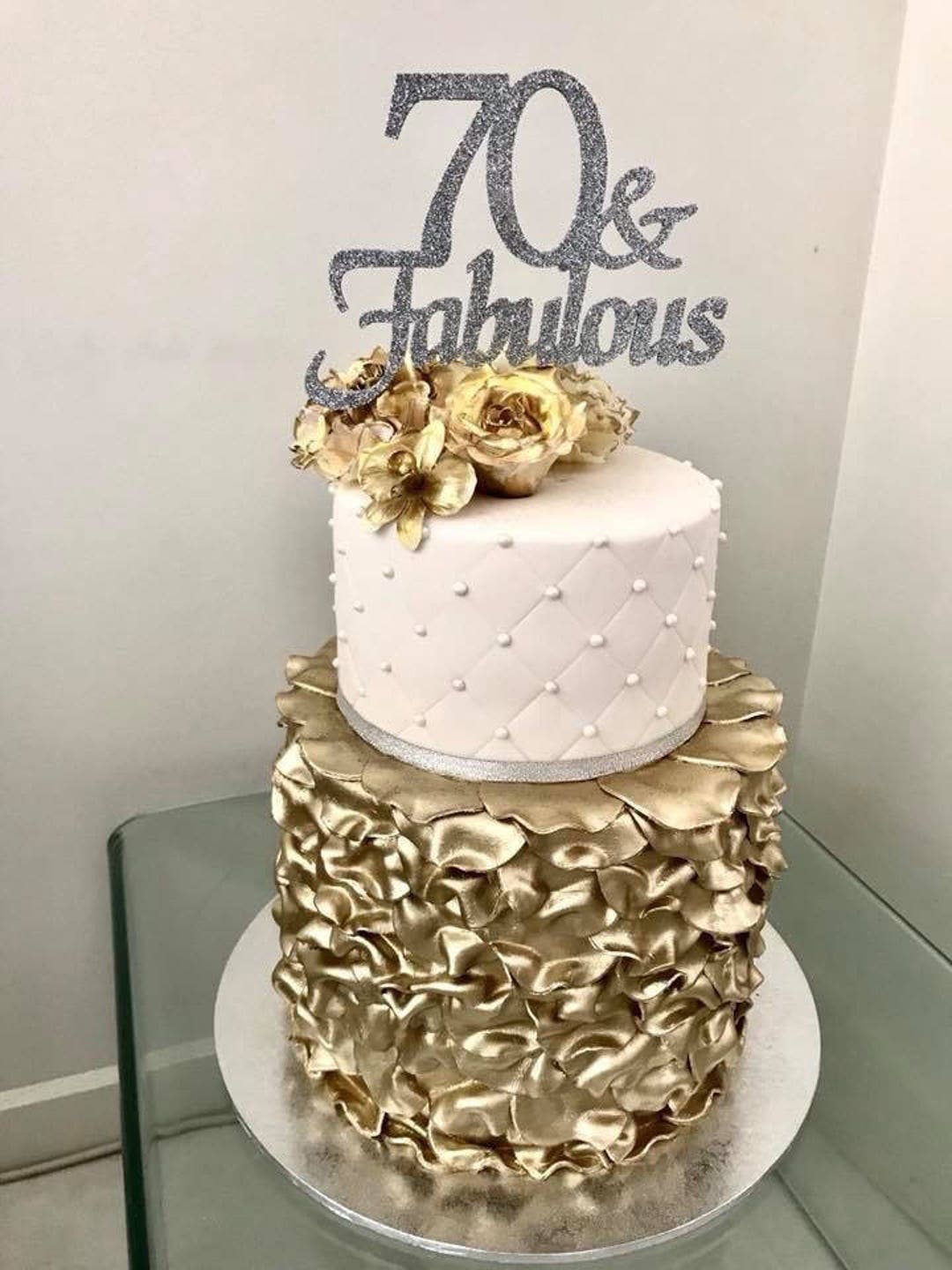 70th Birthday Cake Topper 70 & Fabulous - Etsy