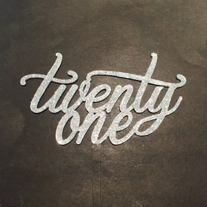 21st Birthday Cake Topper Reads Twenty One - Etsy