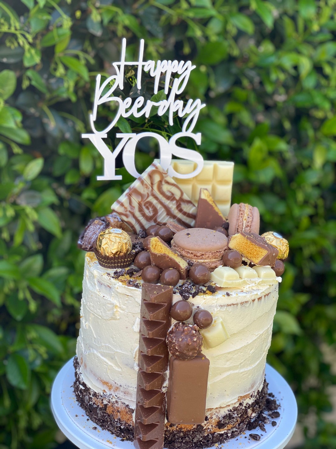 Personalised Birthday Cake Topper for Beer Drinkers Reads: Happy ...