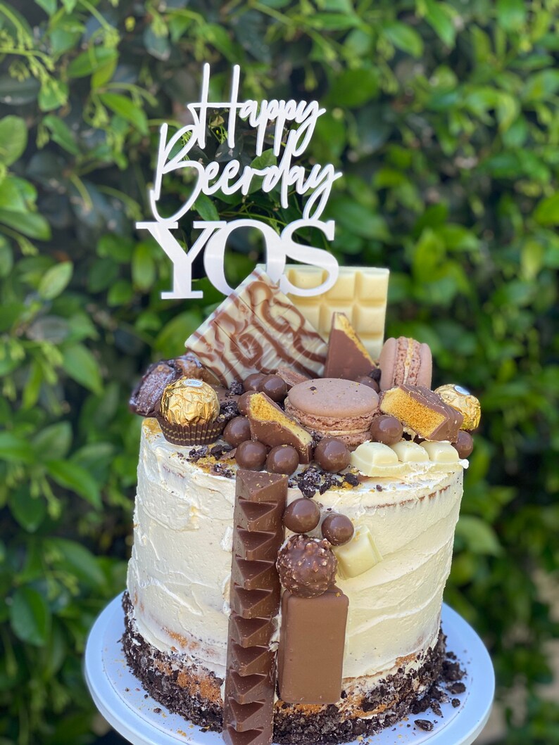 Personalised Birthday Cake Topper for Beer Drinkers Reads: - Etsy