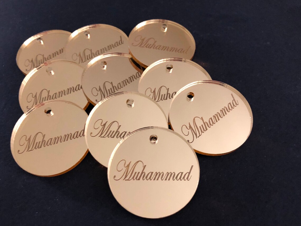 Acrylic Laser Engraved Round Circle Name Gift/favour Event - Etsy
