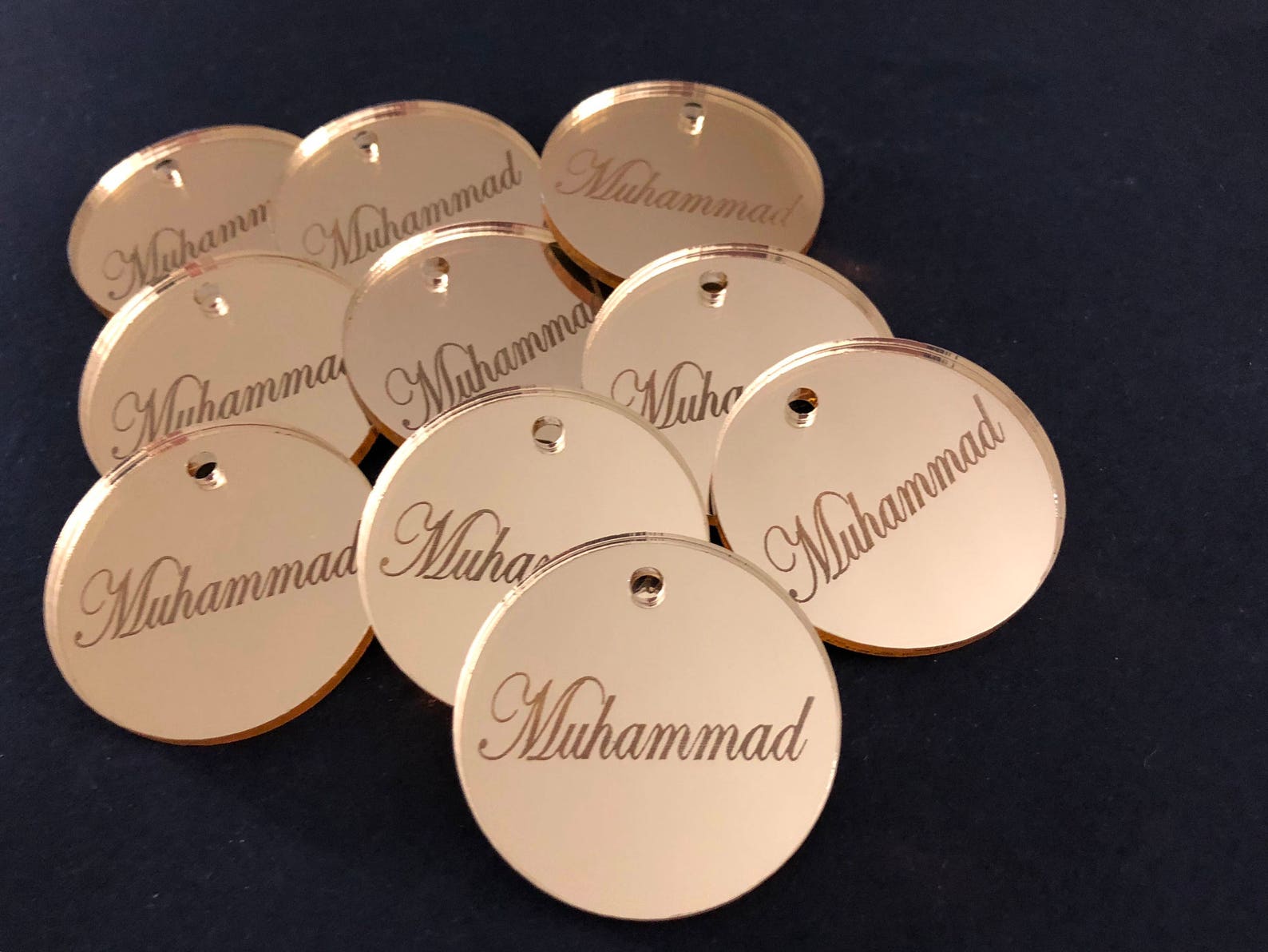 Acrylic Laser Engraved Round Circle Name Gift/favour Event Keepsake ...