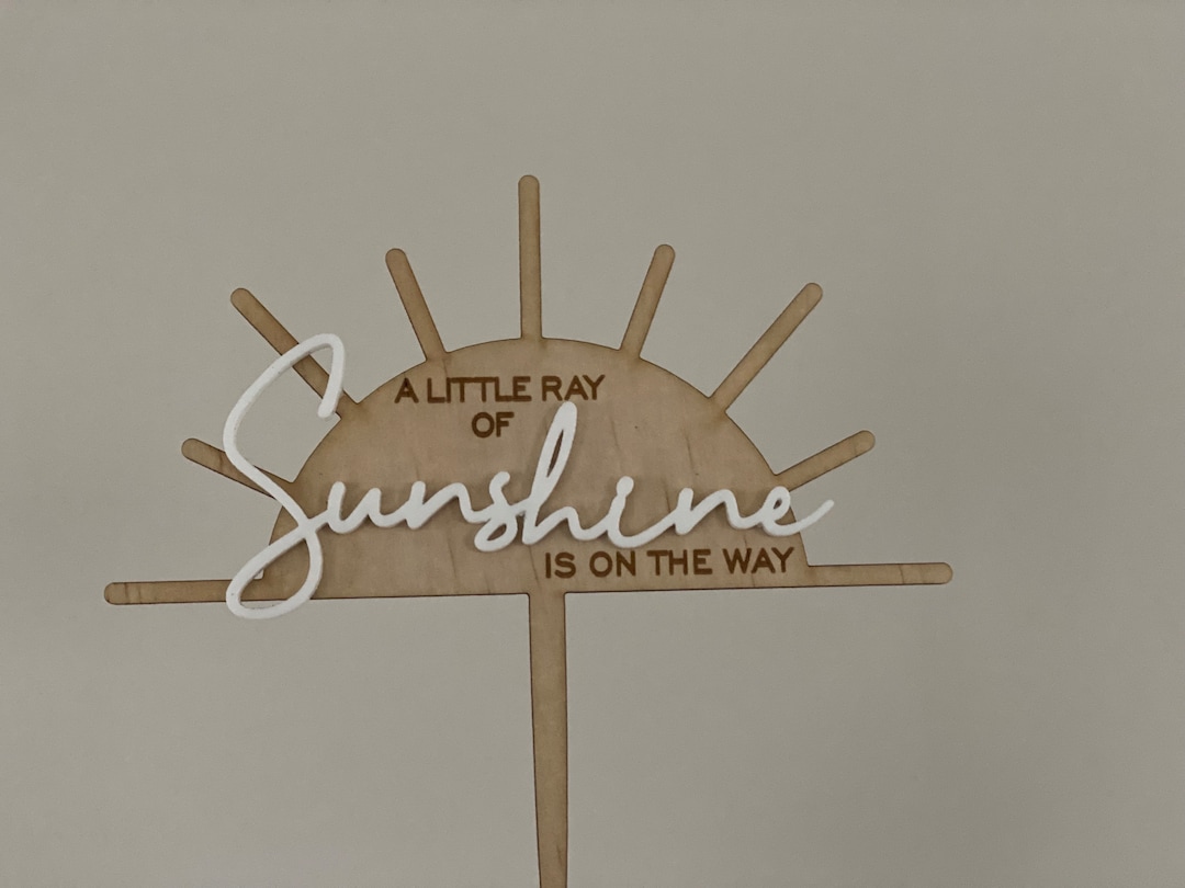 A Little Ray of Sunshine is on the Way Cake Topper - Etsy