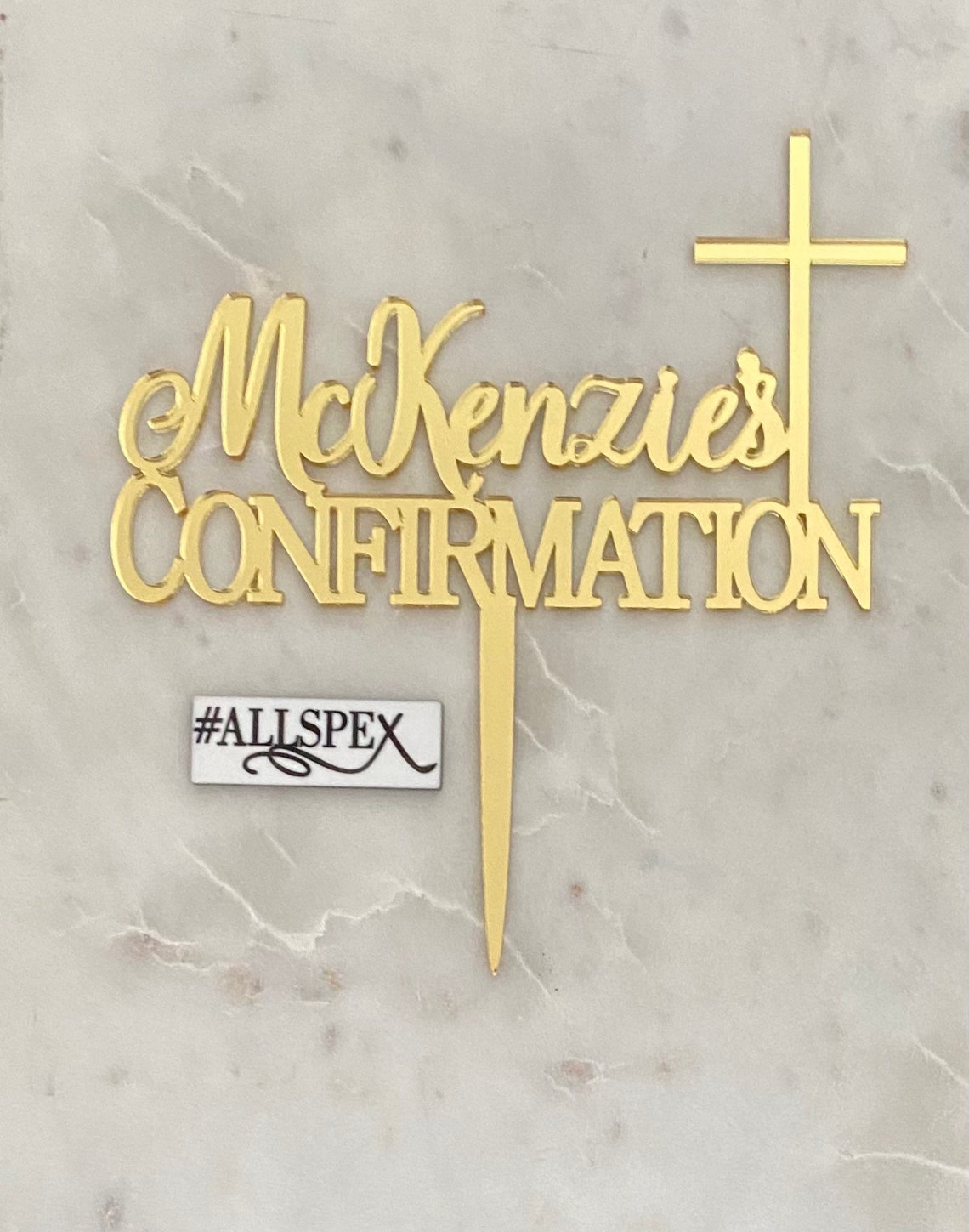 Personalised Confirmation Cake Topper With a Cross - Etsy