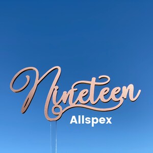 19th Birthday Cake Topper Reads: Nineteen - Etsy