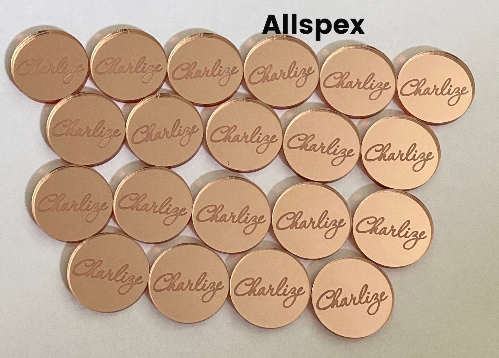 Acrylic Laser Engraved Round Circle Name Gift/favour Event - Etsy