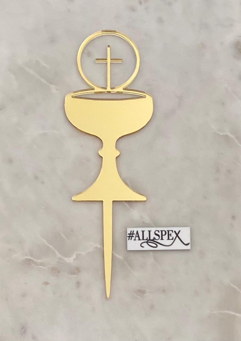 Chalice With a Cross Cake Topper - Etsy