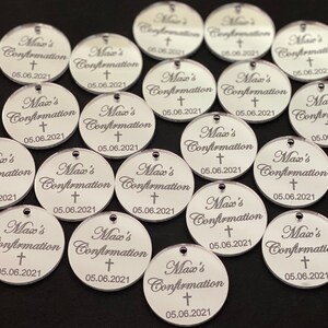 Acrylic Laser Engraved Round Circle Christening Gift/favour Event ...