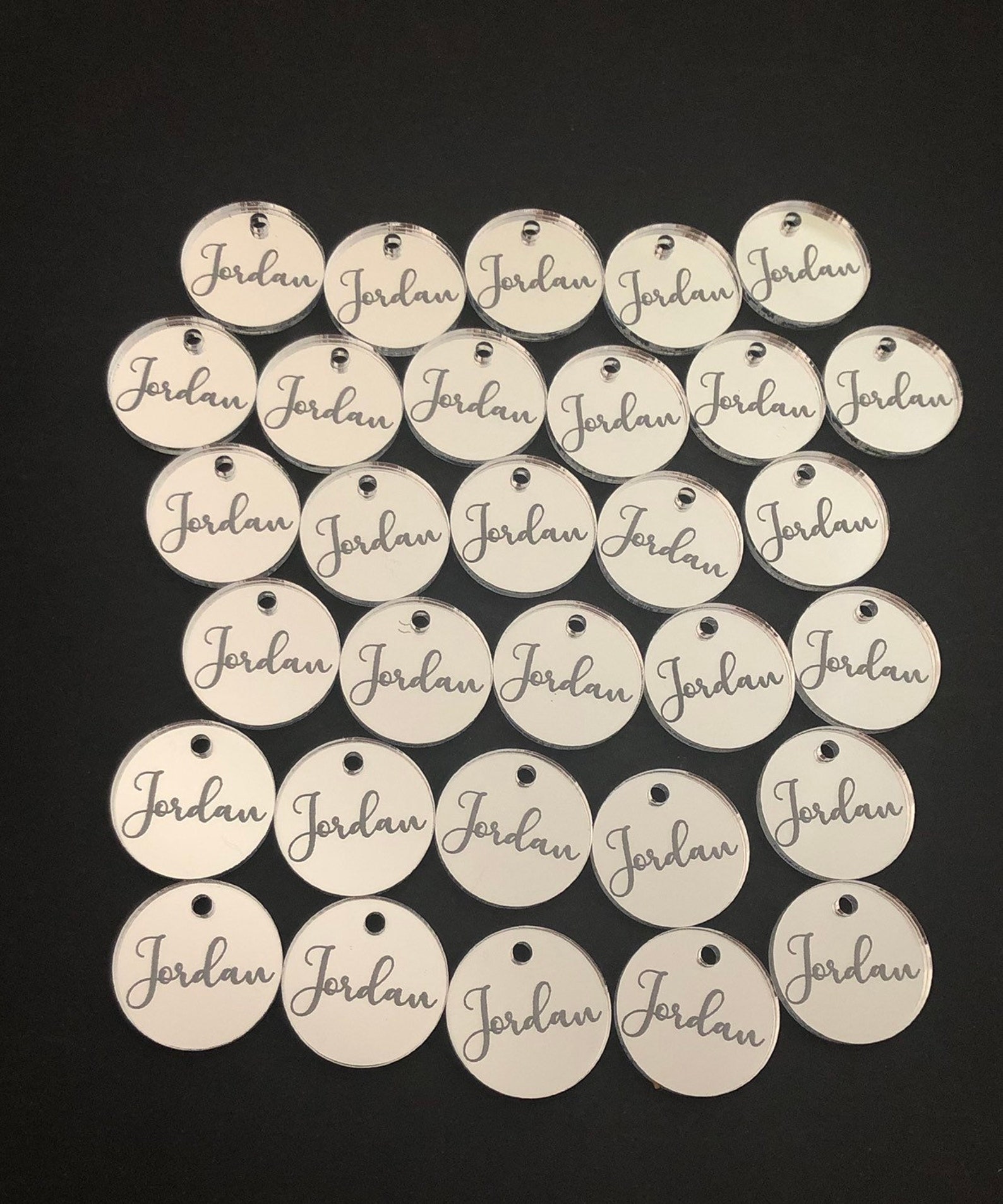 Acrylic Laser Engraved Round Circle Name Gift/favour Event | Etsy