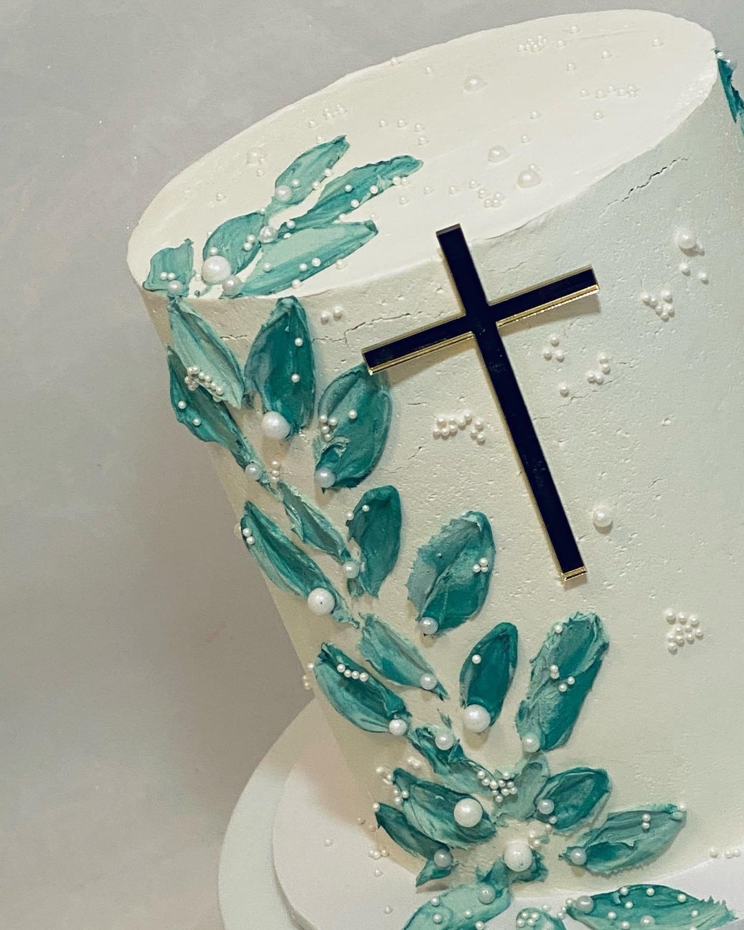 Religious Cross Cake Charm for Front of Christening, Baptism or ...