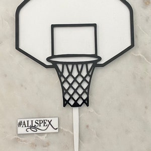 Basketball Cake Topper Set Basketball Hoop and Backboard With Jordan ...