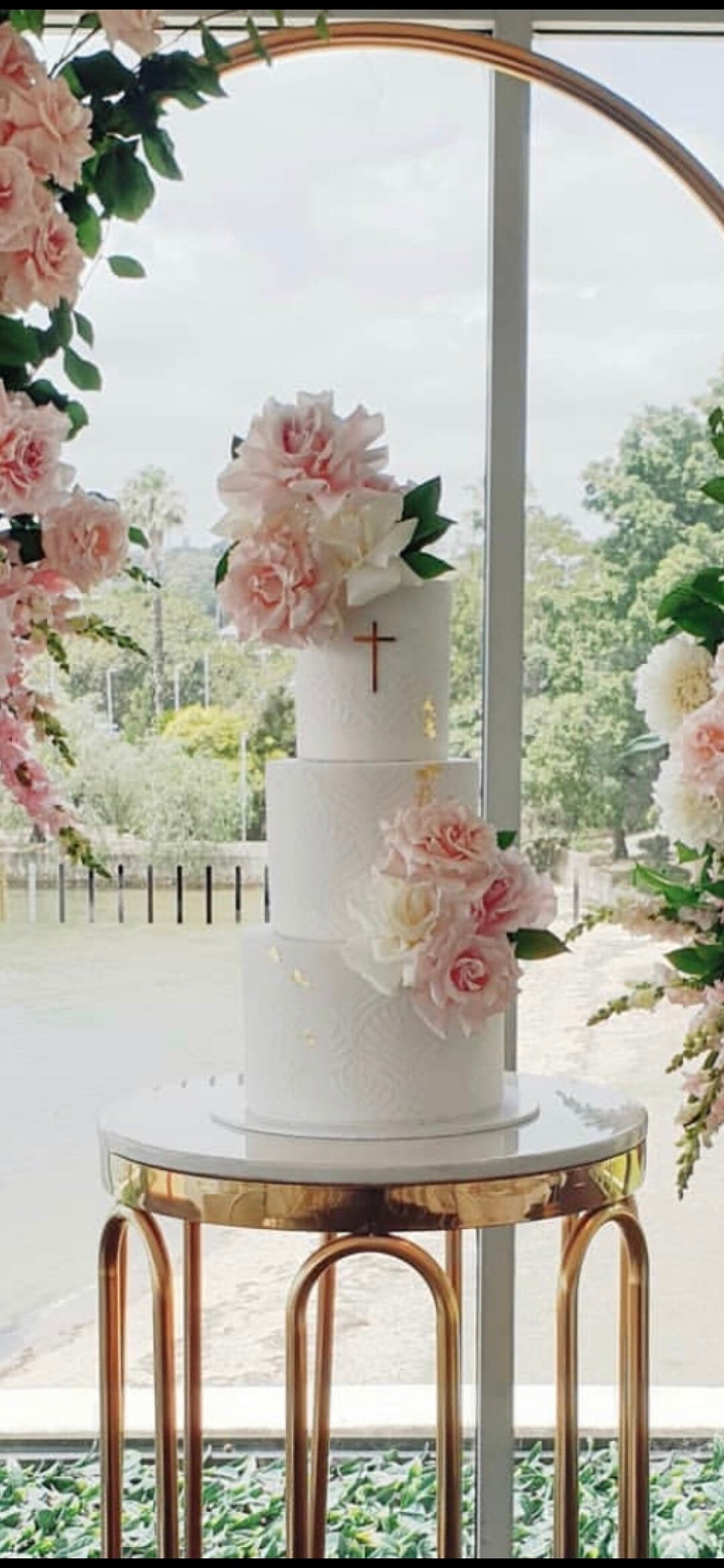 Religious Cross Cake Charm for Front of Christening, Baptism or ...