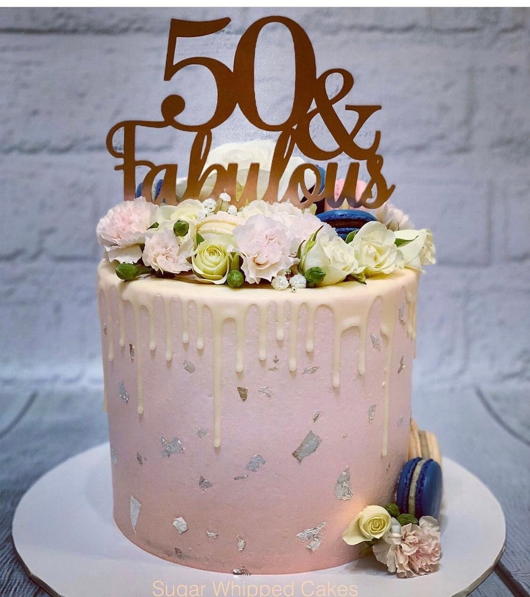 50 & Fabulous Cake Topper Available in Timber or a Range of Acrylic ...
