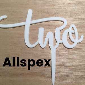 2nd Birthday Cake Topper Reads: Two - Etsy