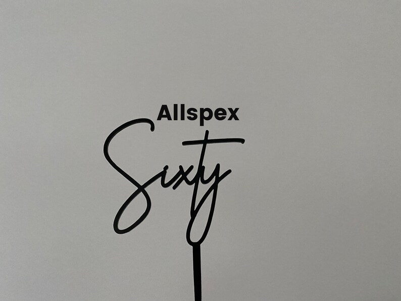 60th Birthday Cake Topper Reads: Sixty Available in Acrylic or - Etsy