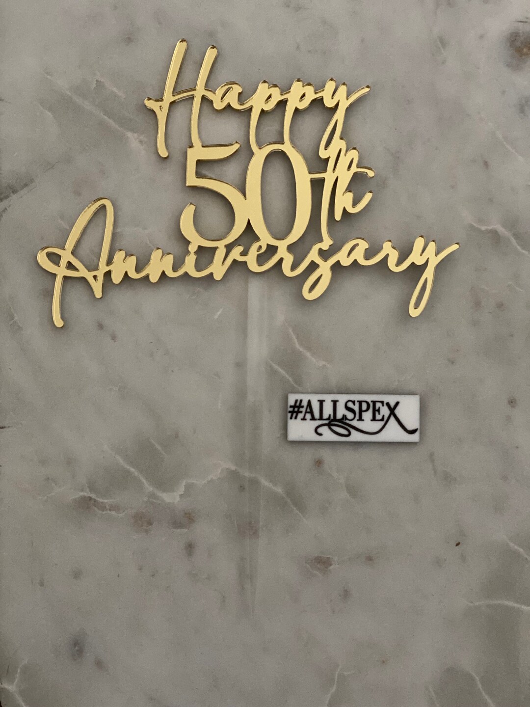 Happy 50th Anniversary Cake Topper - Etsy