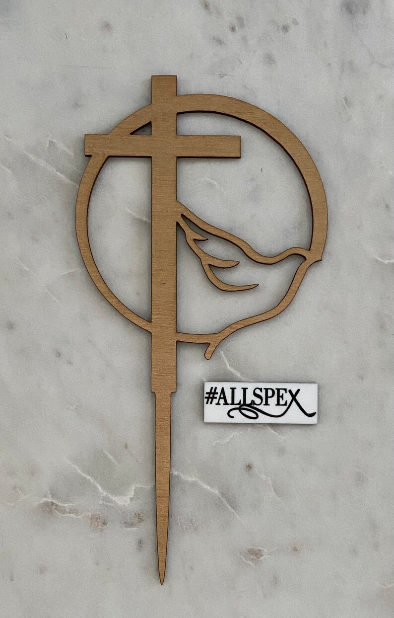 Cross Cake Topper With a Dove Confirmation Topper - Etsy
