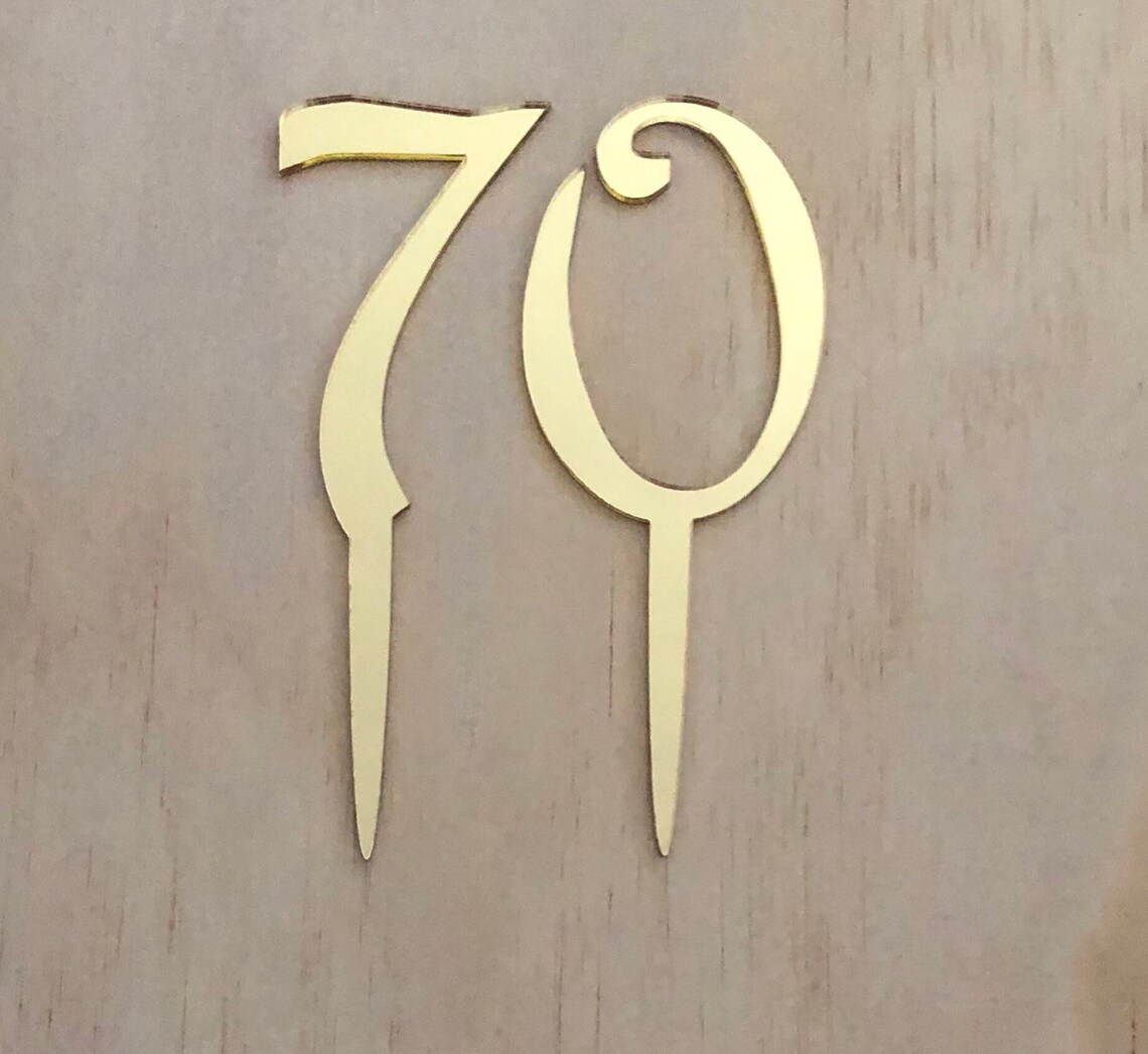 70th Birthday Cake Topper - Etsy