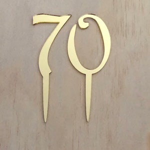 70th Birthday Cake Topper - Etsy